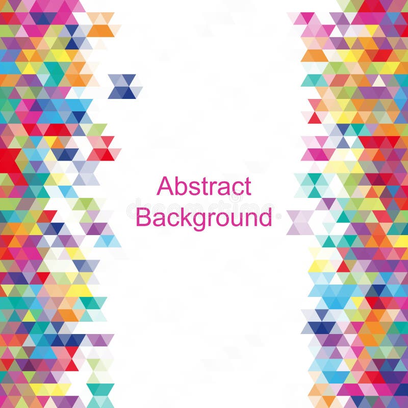 Triangle Colorful Abstract Painting on White Background. Eps 10 Stock ...