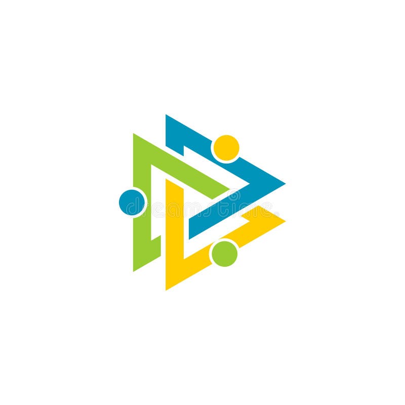 Triangle Community / Group Logo Stock Vector - Illustration of design ...