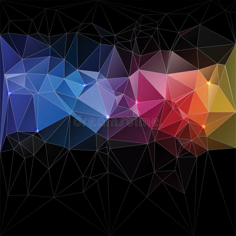 Triangle Concept Design Mosaic Stock Vector - Illustration of banner ...