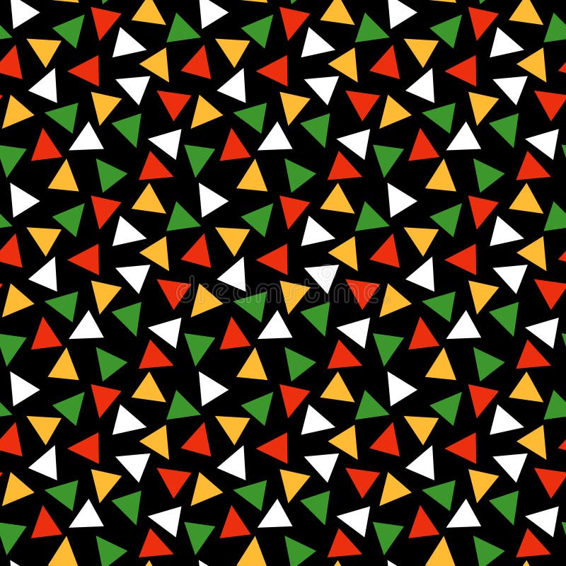 Triangle Confetti Seamless Pattern Stock Vector - Illustration of ...