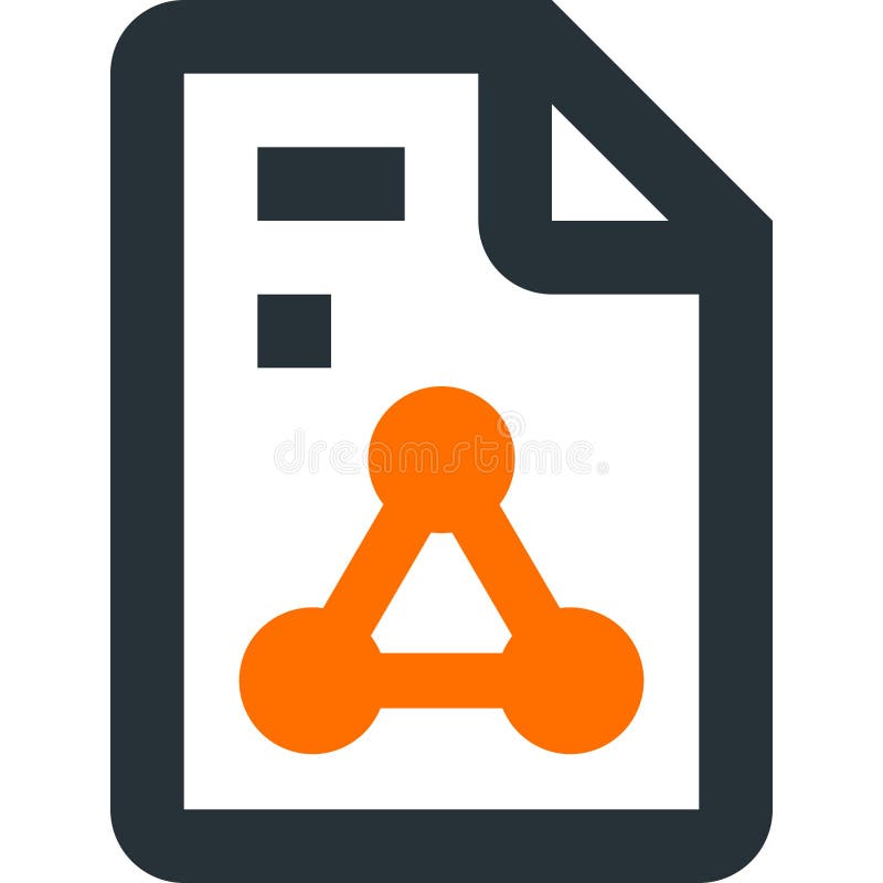 Triangle, Connection, File Vector Icon Stock Vector - Illustration of ...