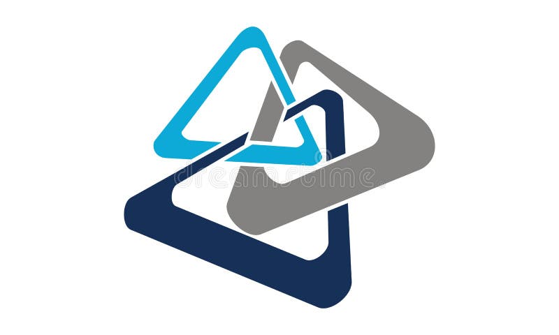 Triangle Connection Logo Design Template Stock Vector - Illustration of ...