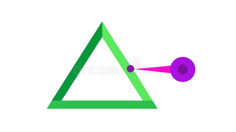 Triangle with Corner Dot, Abstract Focal Point, Vector Design ...