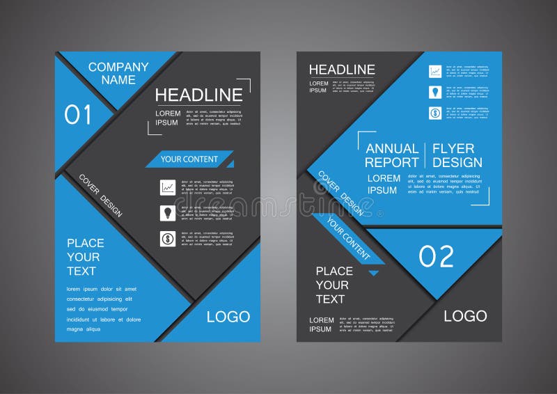 Triangle Cover Design Annual Report Stock Vector - Illustration of data ...