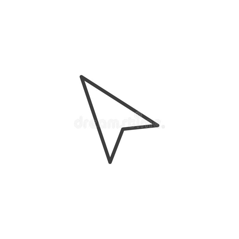 Triangle Cursor Click Icon Symbol. Premium Quality Isolated Pointer ...