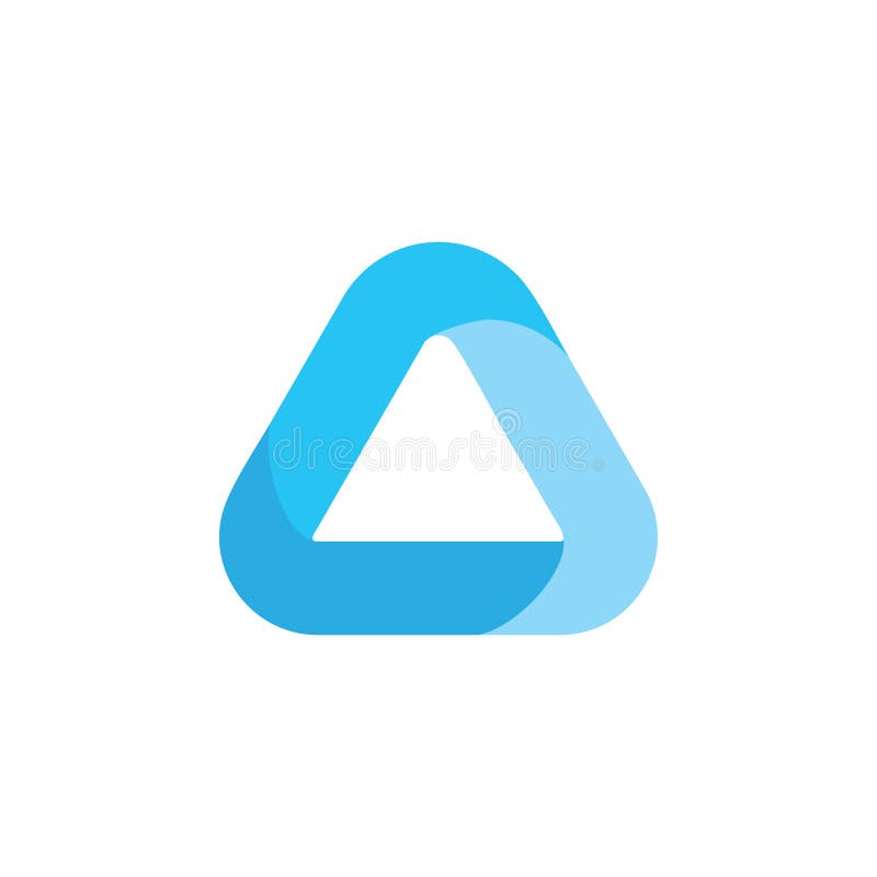 Triangle Curves Gradient Line Logo Vector Stock Vector - Illustration ...