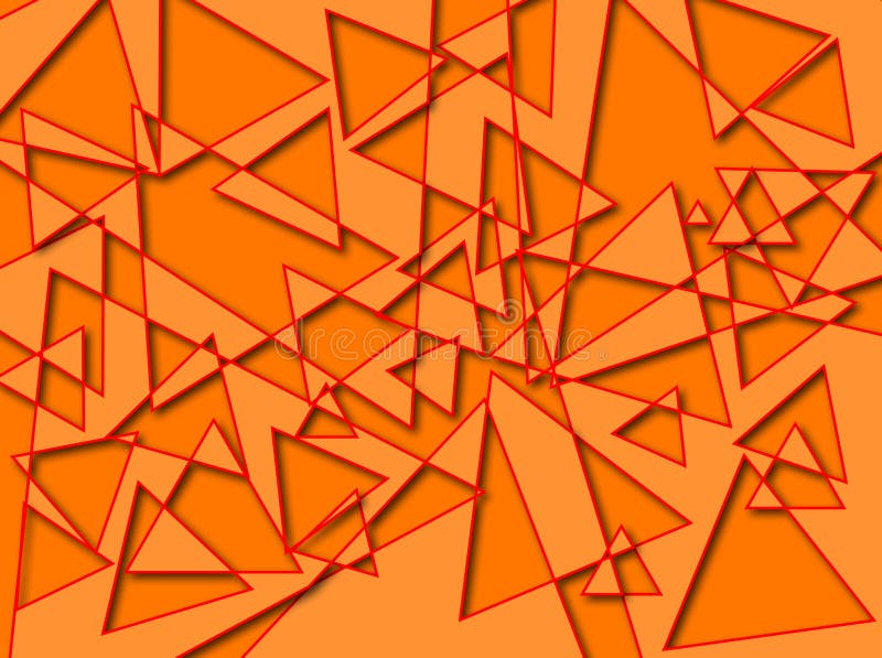 Triangle Cutouts Orange Red Stock Illustration - Illustration of bold ...