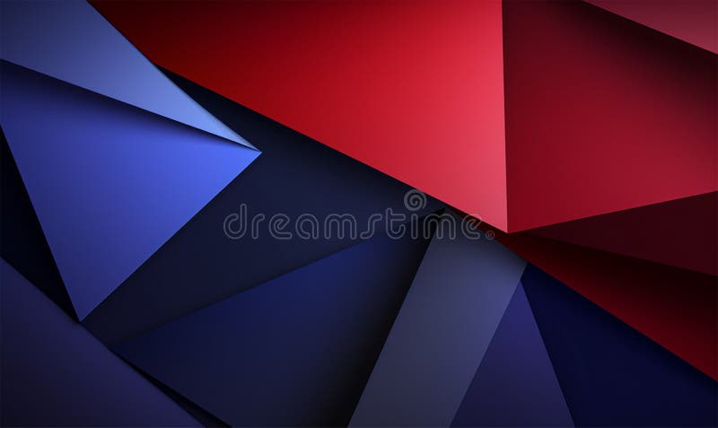 Triangle 3d Pattern Red and Blue Stock Illustration - Illustration of ...
