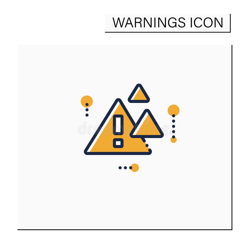 Triangle Danger Sign Color Icon Stock Vector - Illustration of caution ...