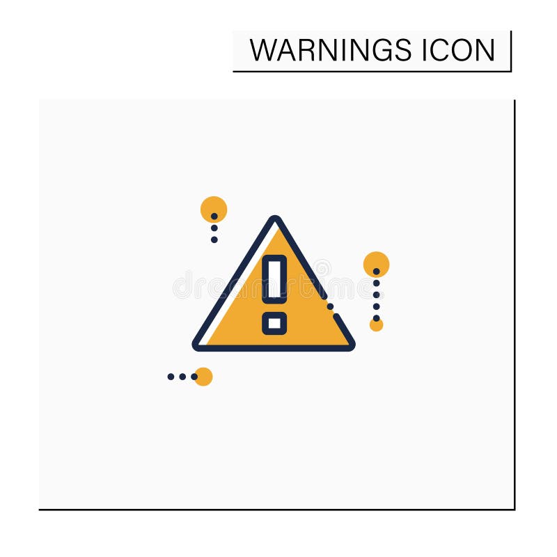 Triangle Danger Sign Color Icon Stock Vector - Illustration of threat ...