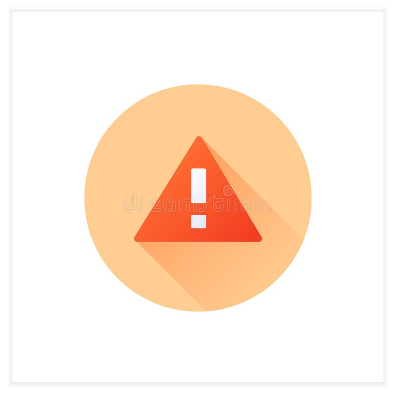 Triangle Danger Sign Flat Icon Stock Vector - Illustration of attention ...