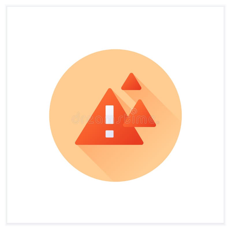 Triangle Danger Sign Color Icon Stock Vector - Illustration of threat ...