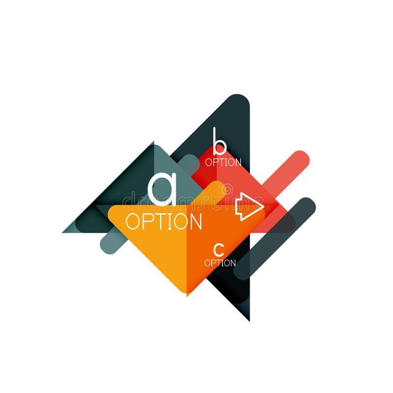 Triangle Data Visualization Design, Option Infographic Layout Stock ...