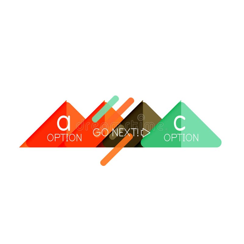 Triangle Data Visualization Design, Option Infographic Layout Stock ...