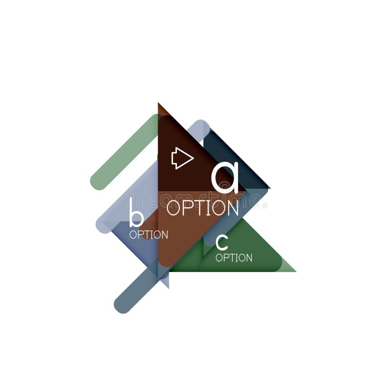 Triangle Data Visualization Design Option Infographic Layout Stock Vector Illustration Of
