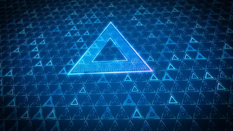 Triangle Design of Future Technology Digital Geometric Abstract ...
