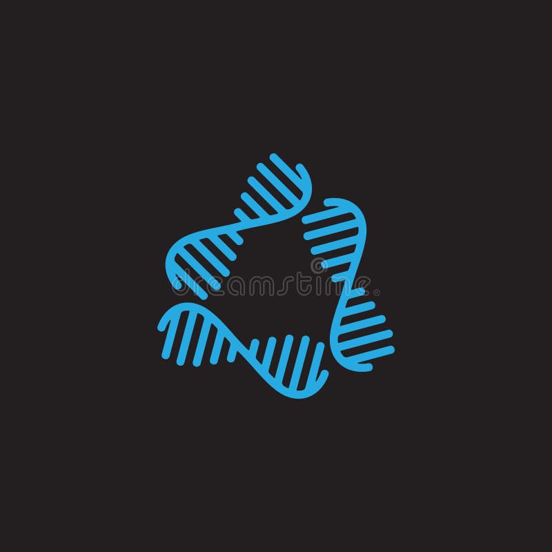 Triangle Dna Chain Simple Symbol Logo Vector Stock Vector ...
