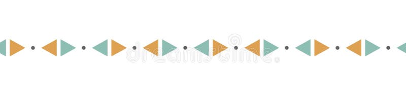 Triangle and Dot Pattern Border Design. Vector Illustration Decorative ...