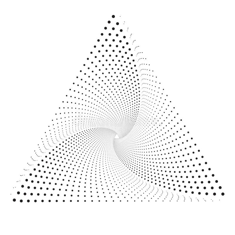 Triangle with Dots in Spiral Form Stock Vector - Illustration of cover ...