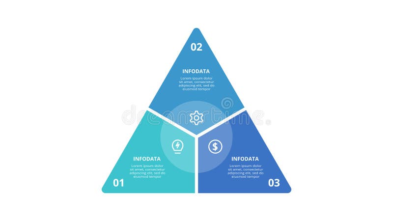 Triangle with 3 Elements, Infographic Template for Web, Business ...