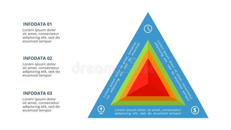 Triangle with 3 Elements, Infographic Template for Web, Business ...