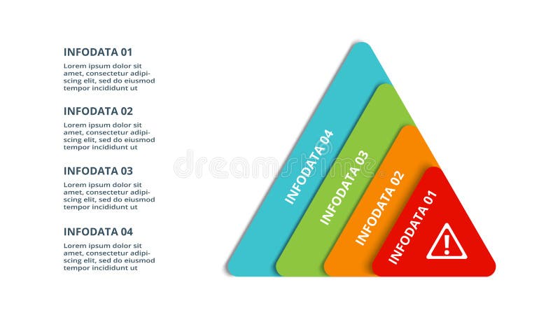 Triangle with 4 Elements, Infographic Template for Web, Business ...