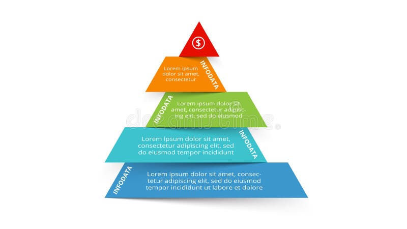 Triangle with 5 Elements, Infographic Template for Web, Business ...