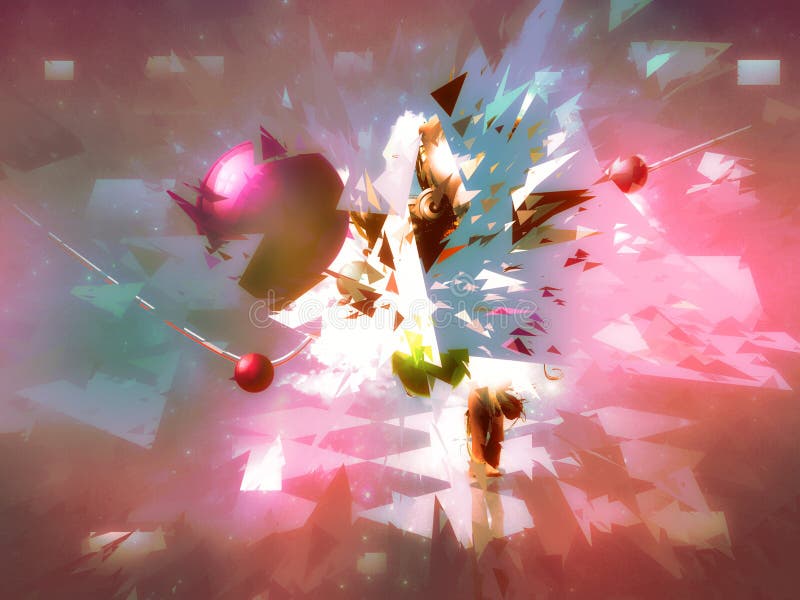 Triangle Explosion Background Stock Illustration - Illustration of ...