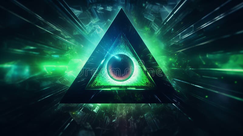 A Triangle with an Eye Inside of it Stock Illustration - Illustration ...