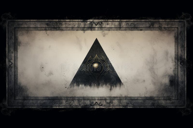 A Triangle with an Eye in the Middle of it Stock Illustration ...