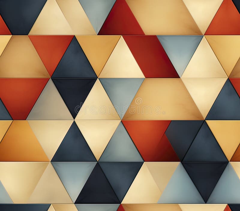 Triangle, Fabric Pattern, Seamless Pattern. Stock Illustration ...