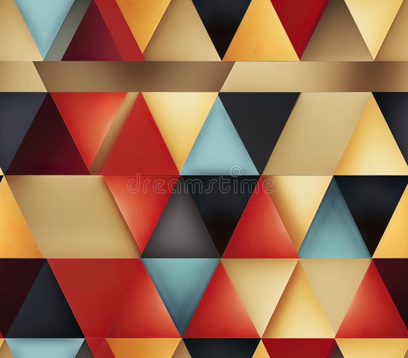 Triangle, Fabric Pattern, Seamless Pattern. Stock Illustration ...
