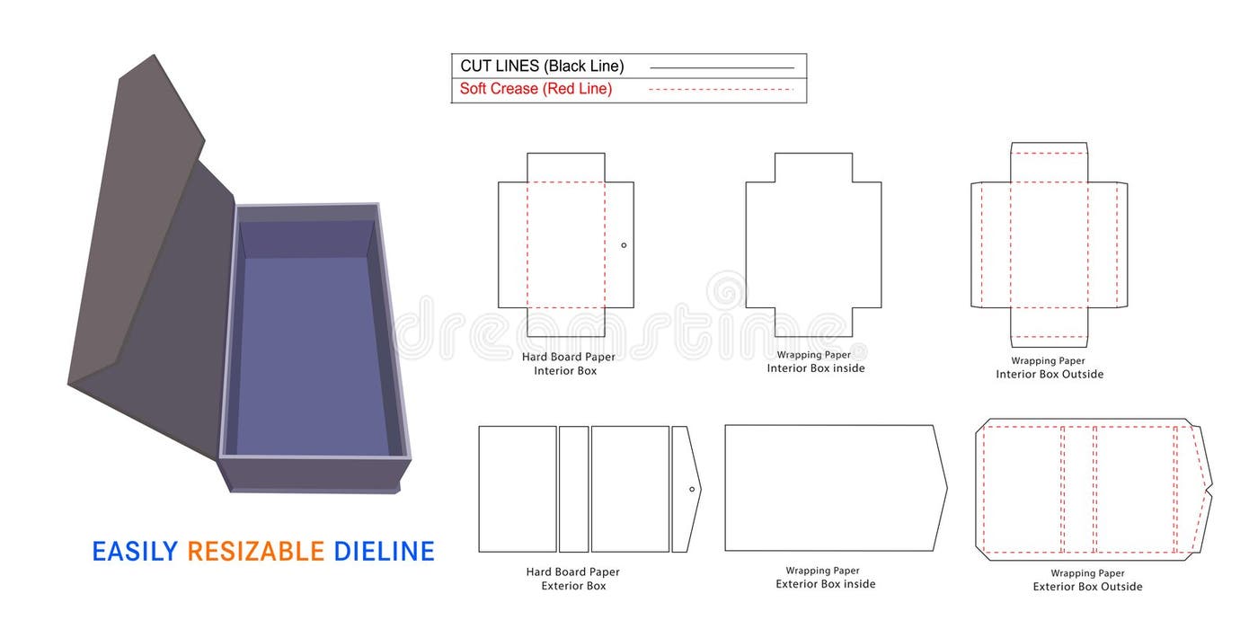 Boxes Dieline Stock Illustrations – 174 Boxes Dieline Stock ...