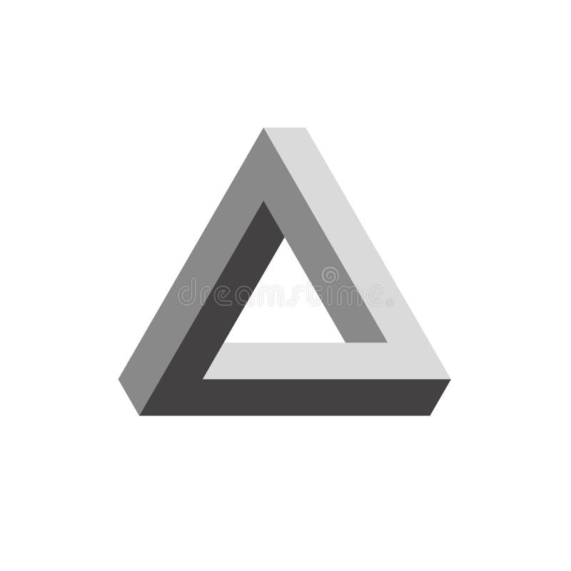 Triangle Figure, Optical Illusion. Symbol of a Mental Task or Rebus ...