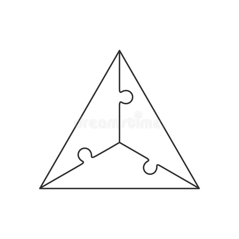 Three jigsaw pieces stock illustration. Illustration of cooperation ...