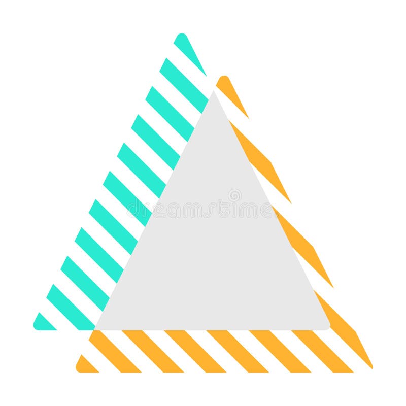 Triangle Figures Mint Green and Orange Brochure Element Design Stock ...