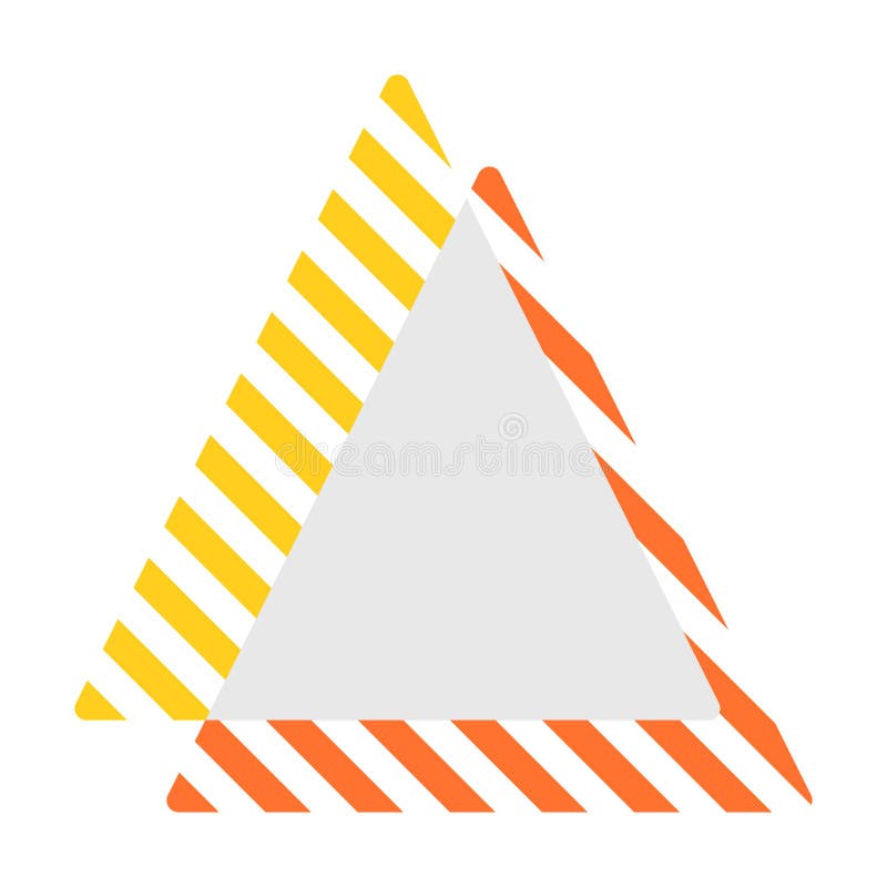 Triangle Figures Yellow and Orange Brochure Element Design Stock Vector ...