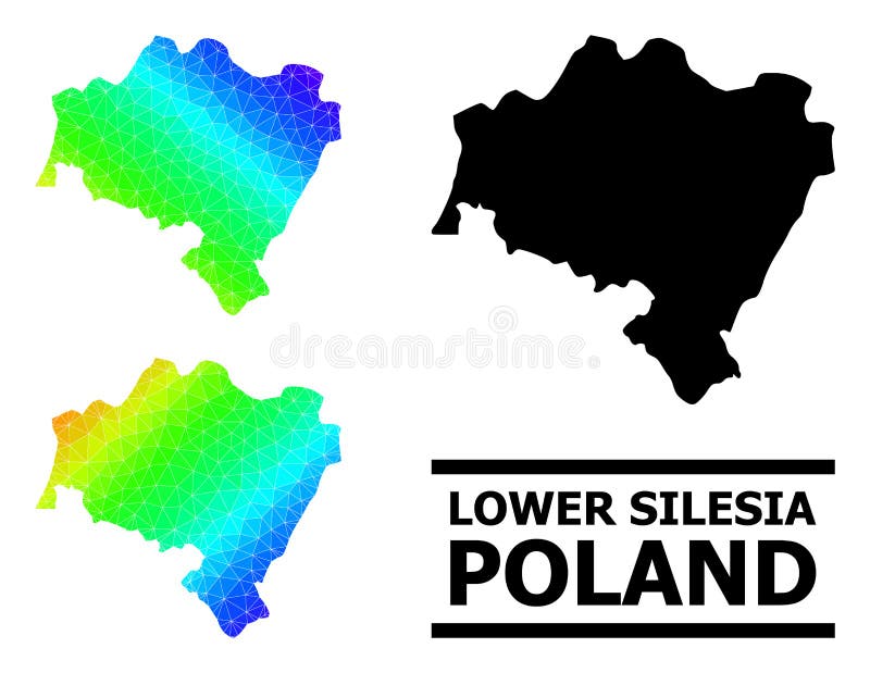 Triangle Filled Rainbow Map of Lower Silesia Province with Diagonal ...