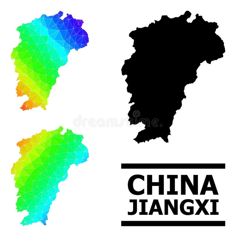 Triangle Filled Spectrum Map of Jiangxi Province with Diagonal Gradient ...