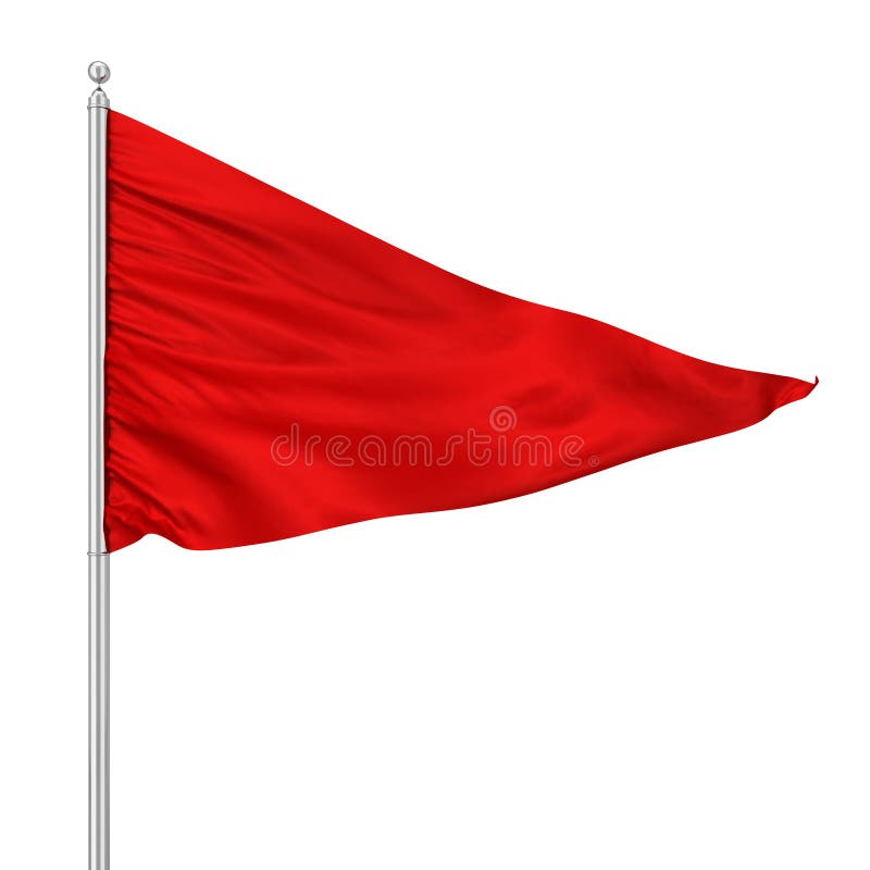 Red triangle flag pin stock illustration. Illustration of color - 29439671