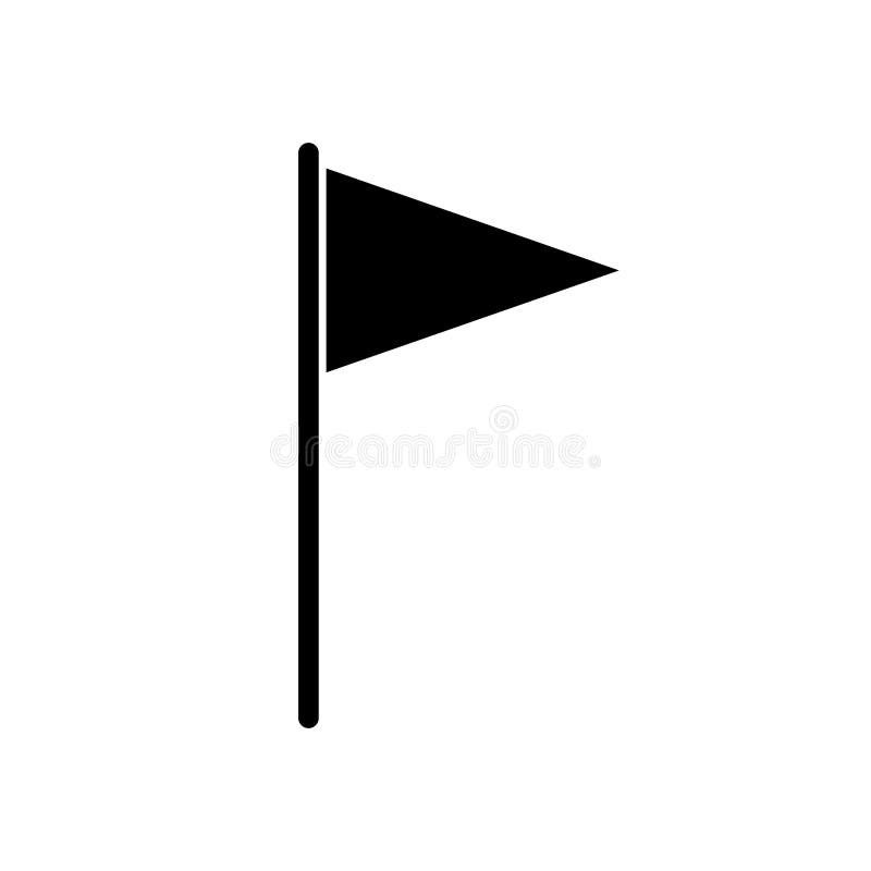 Triangle Flag Icon Isolated on White. Vector Stock Vector ...