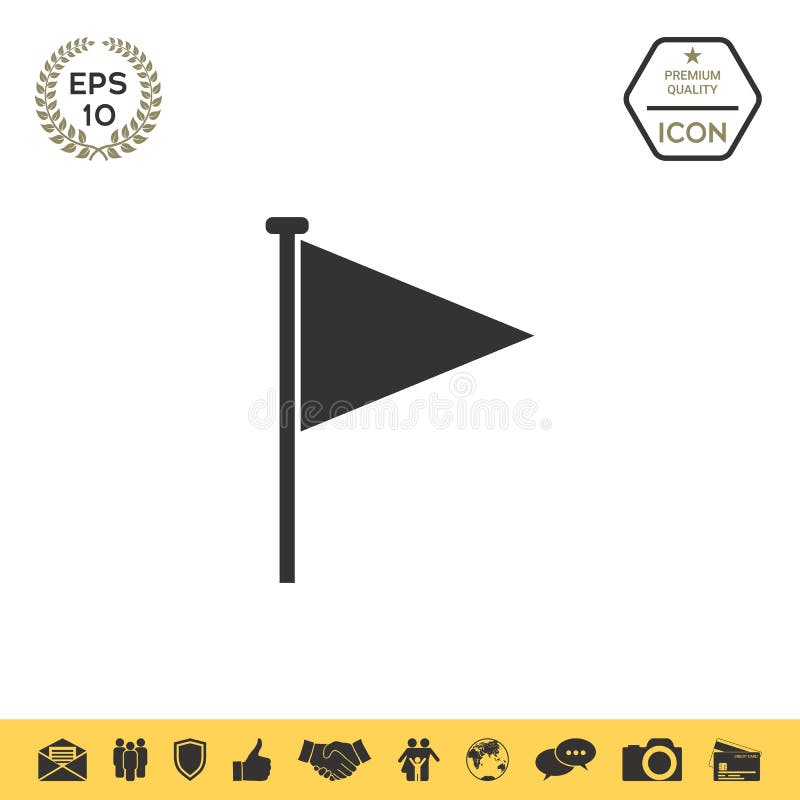 Triangle flag icon stock vector. Illustration of festival - 116417829