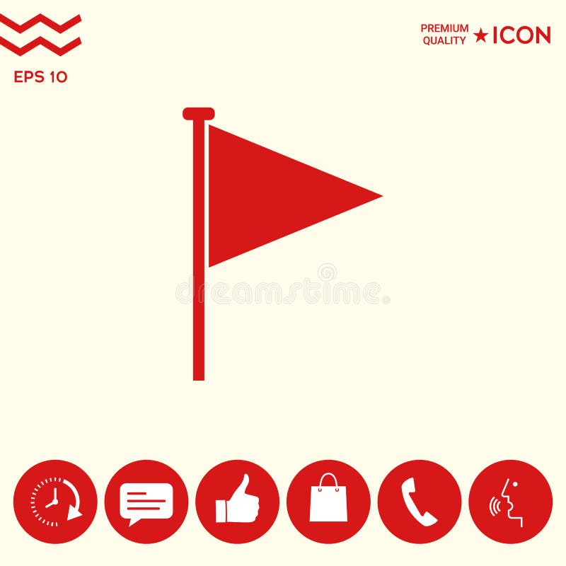 Triangle flag icon stock vector. Illustration of finish - 117983945