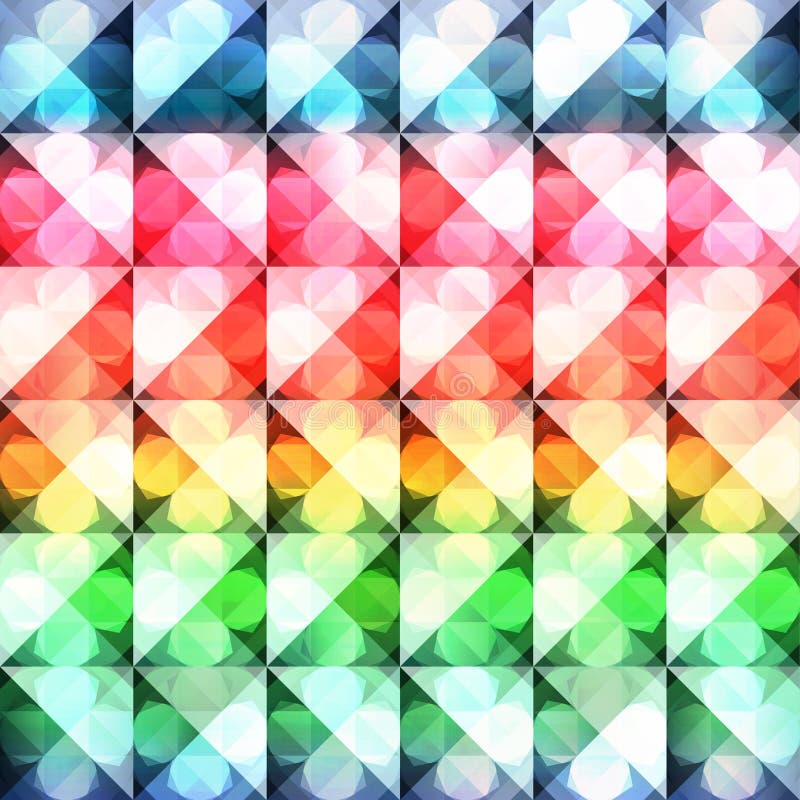 Triangle Floral Seamless Pattern Stock Vector - Illustration of mosaic ...