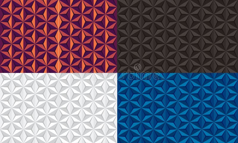 Triangle Flower Pattern Design Geometric Floral Art Stock Vector ...