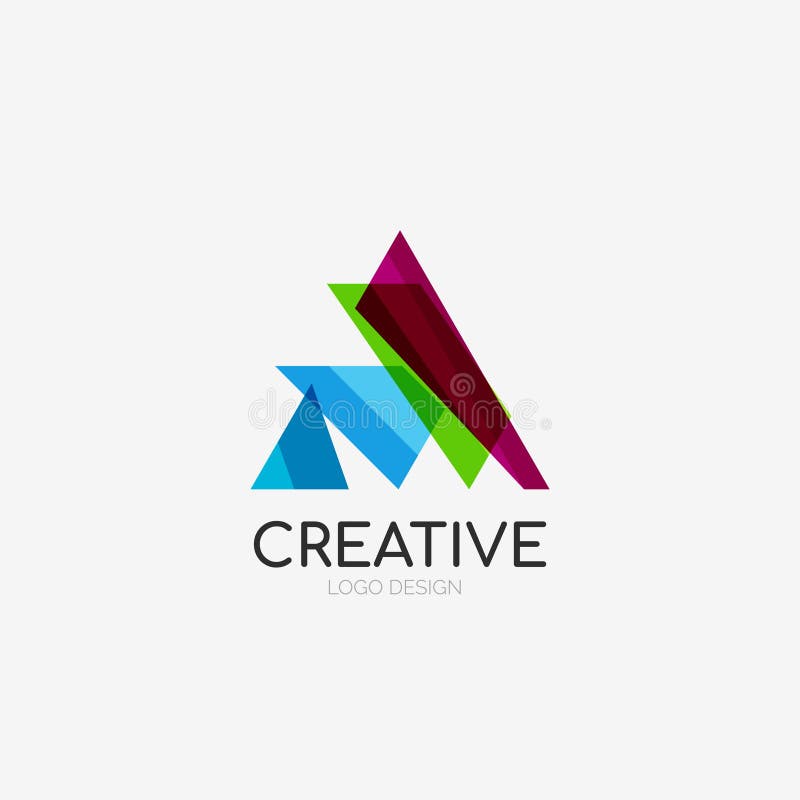 Triangle, Font, Magenta, Electric Blue Merge in Creative Logo Design ...
