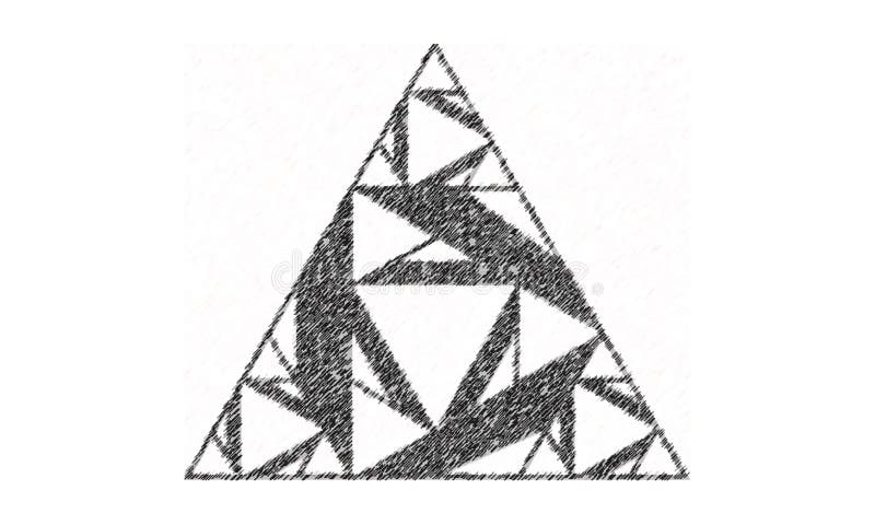 Triangle Form Made Of Smaller Triangles Stock Illustration ...
