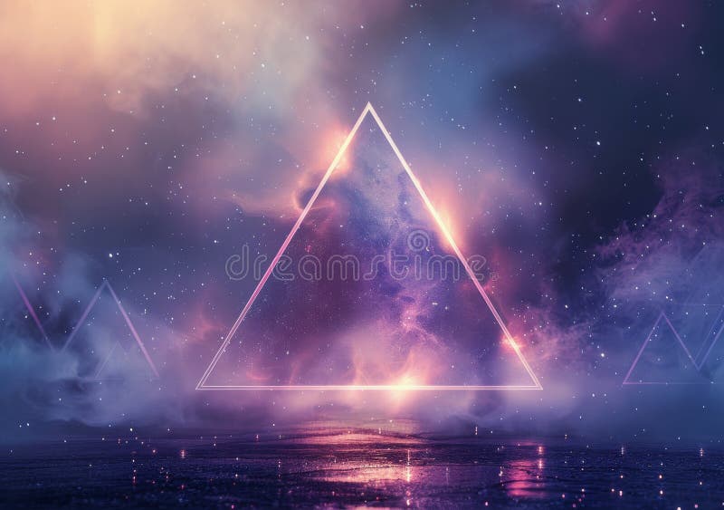 Triangle Formation in the Middle of a Lake Stock Photo - Image of ...