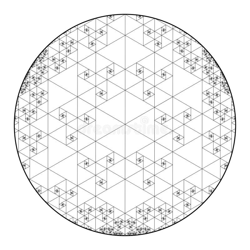 Triangle Fractal Vector Op Art Stock Vector - Illustration of deltoid ...