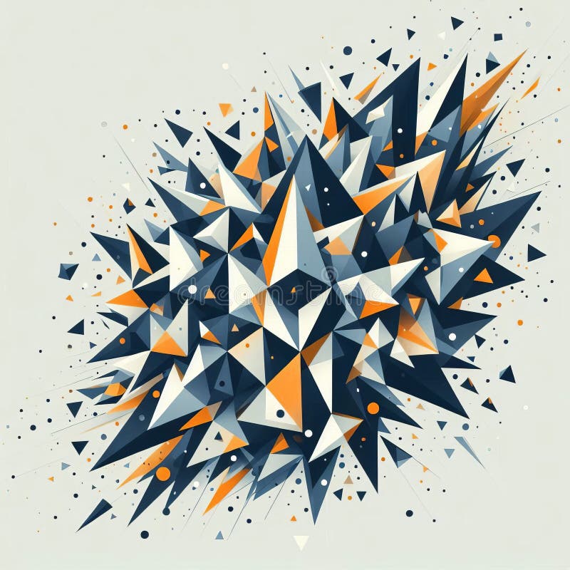 Triangle Fragmentation a Fragmented Pattern of Triangles Creatin Stock ...